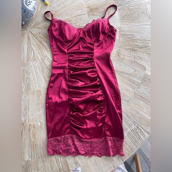 Dresses Red Satin Dress Poshmark